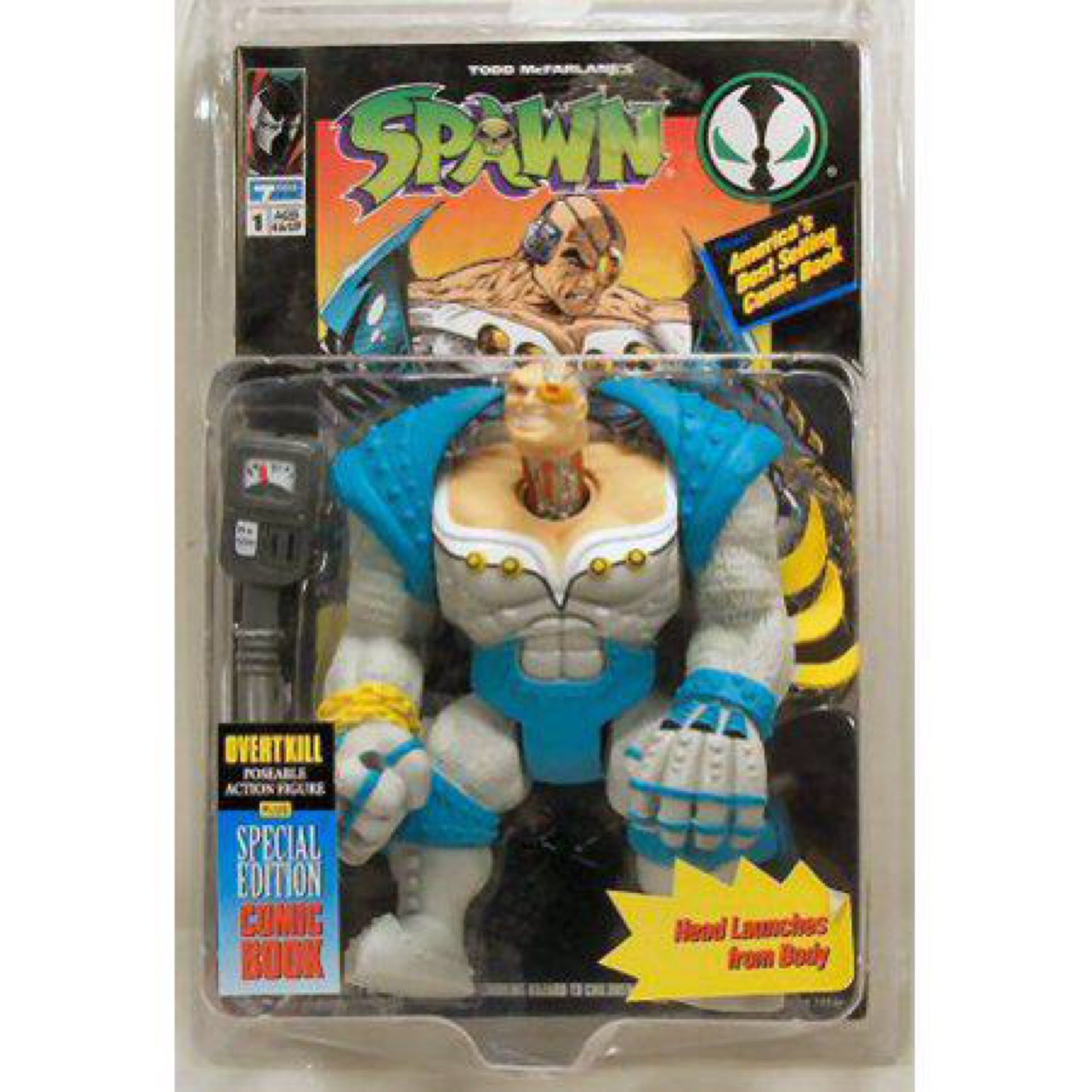 Spawn Ultra Action Figures Overtkill Poseable Action Figure w/Comic ...