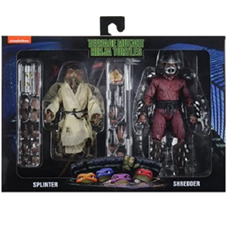 Nickelodeon NECA TMNT Movie Splinter and Shredder 2-Pack Action Figure ...
